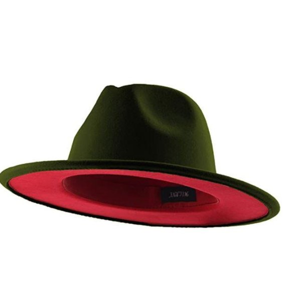 Accessories | Stylish Traditional Pinched Crown Unisex Red Bottom Brim ...